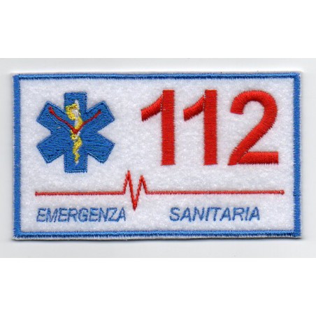 Patch Toppa Ricamata 112 Emergenza Sanitaria